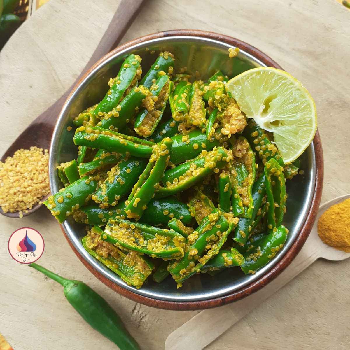 GREEN CHILLI PICKLE (RAITA MARCHA) – DOLLOPS BY DIPA