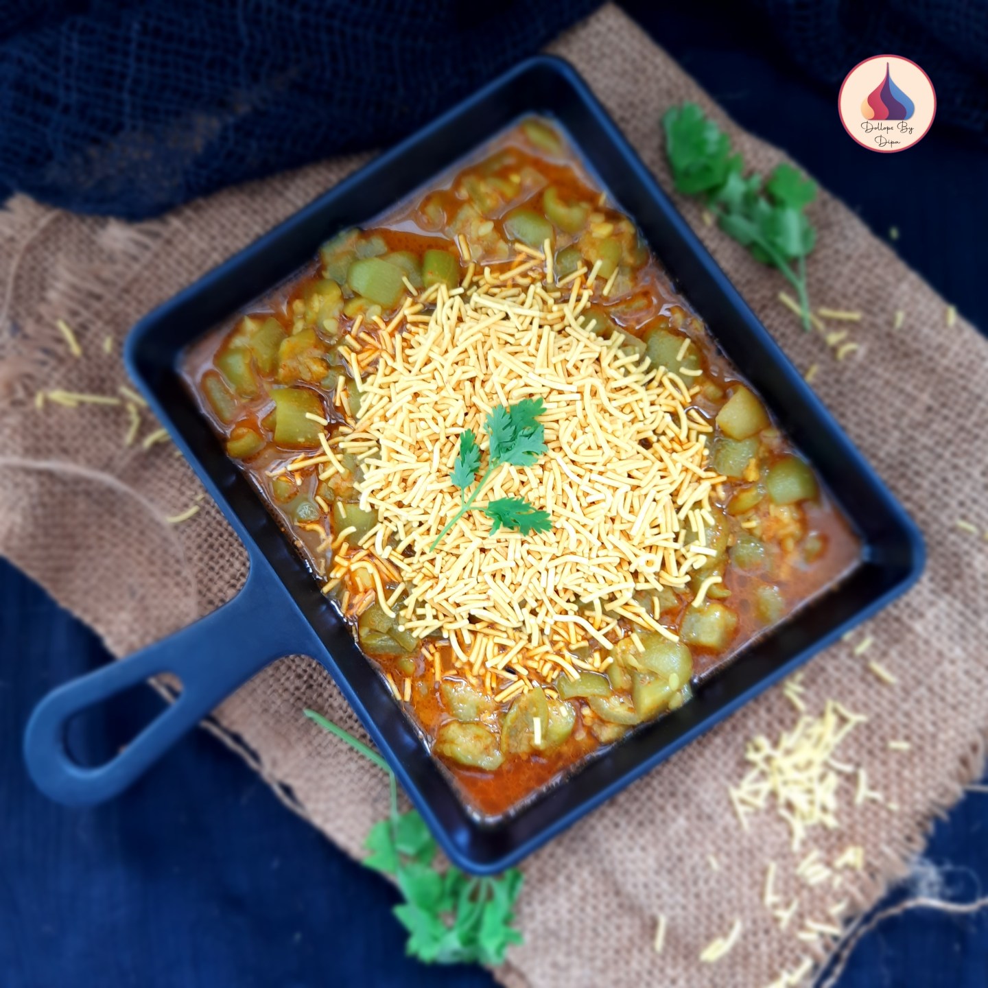 KATHIYAWADI GALKA SEV NU SHAK (KATHIYAWADI SPONGE GOURD SEV CURRY ...